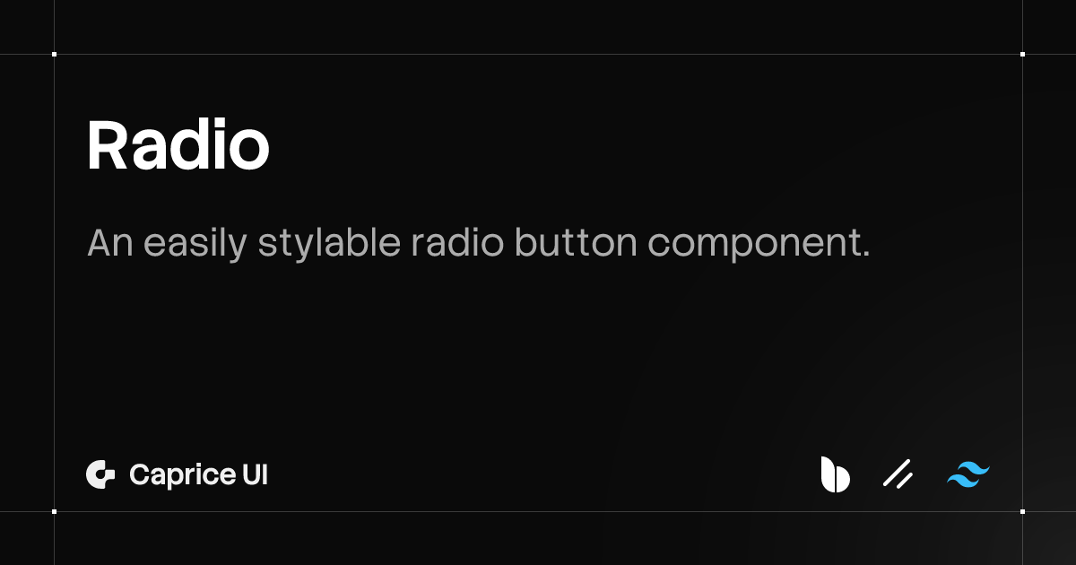 Radio | Caprice UI